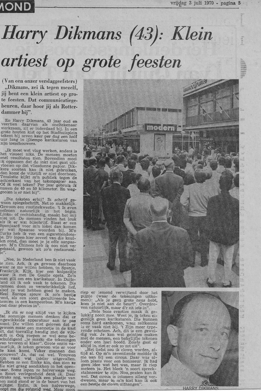 Fenomeen sneltekenaar – Harry Dikmans